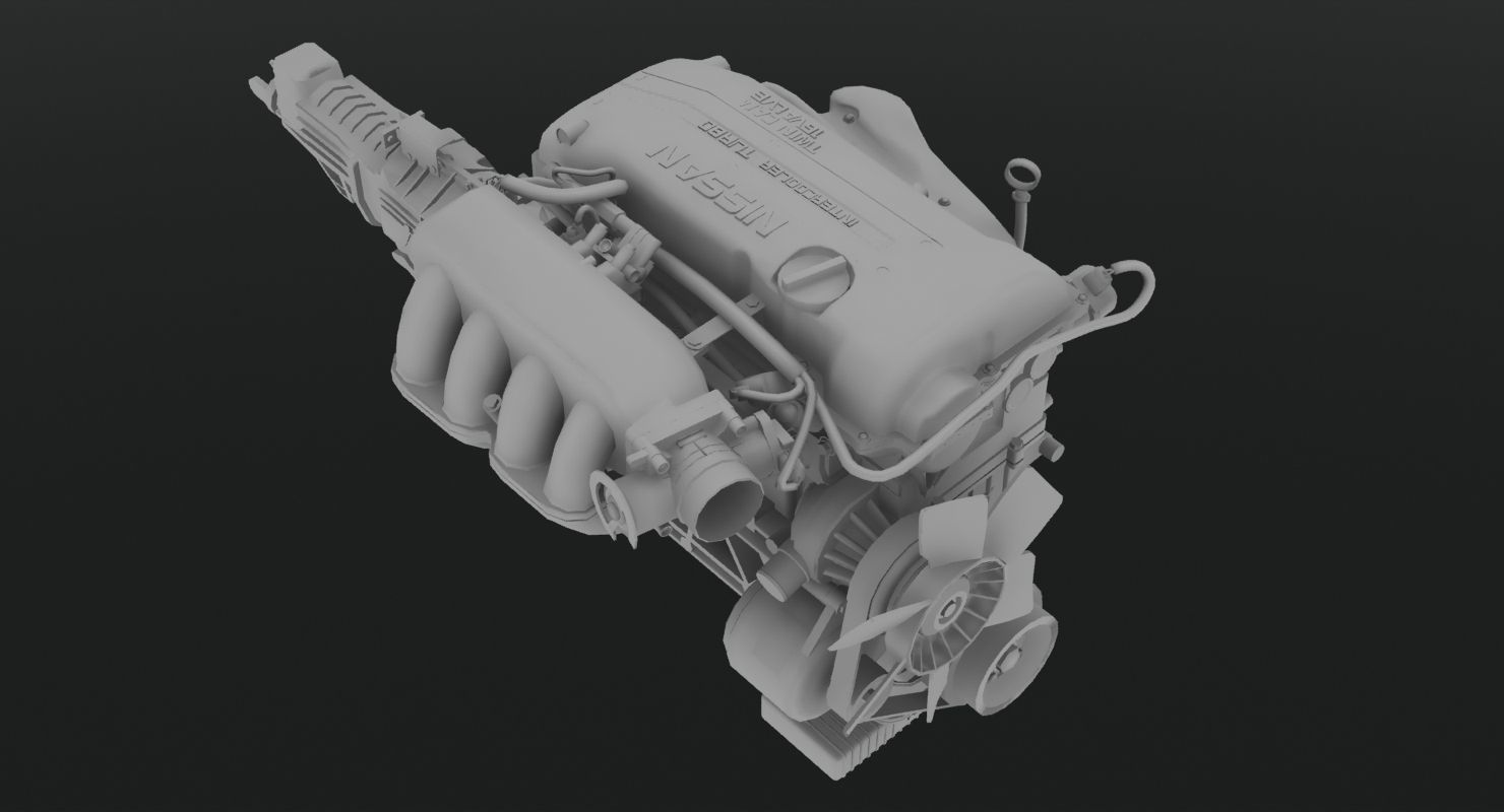 3D model Nissan SR20DET Notch Top engine VR / AR / low-poly | CGTrader