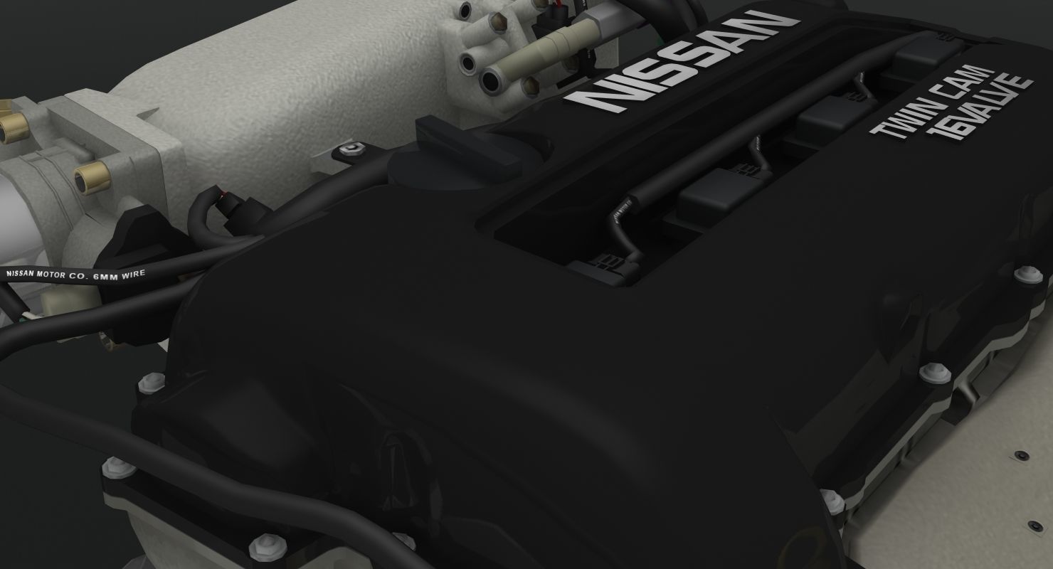 3D model Nissan SR20DET Notch Top engine VR / AR / low-poly | CGTrader