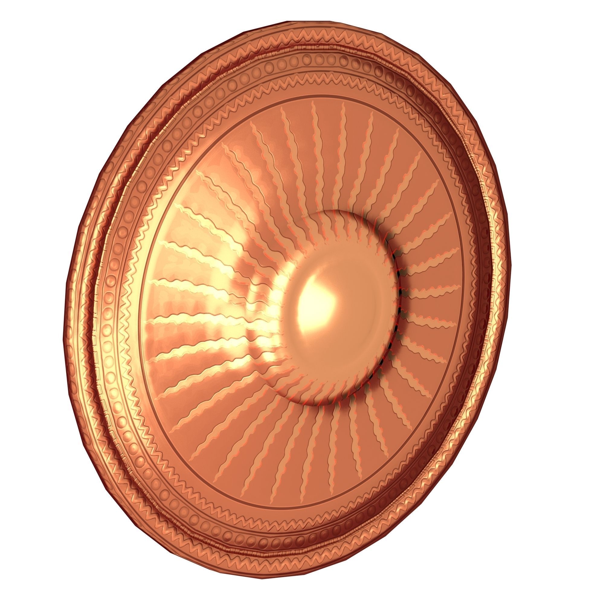 3D model Round shield with sun image VR / AR / low-poly | CGTrader