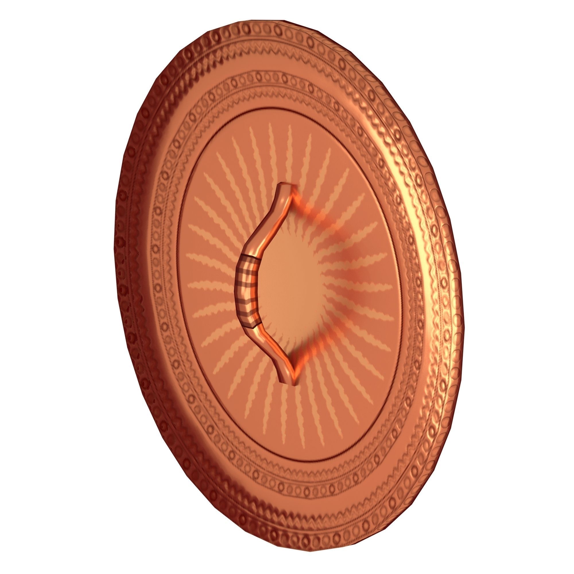 3D model Round shield with sun image VR / AR / low-poly | CGTrader