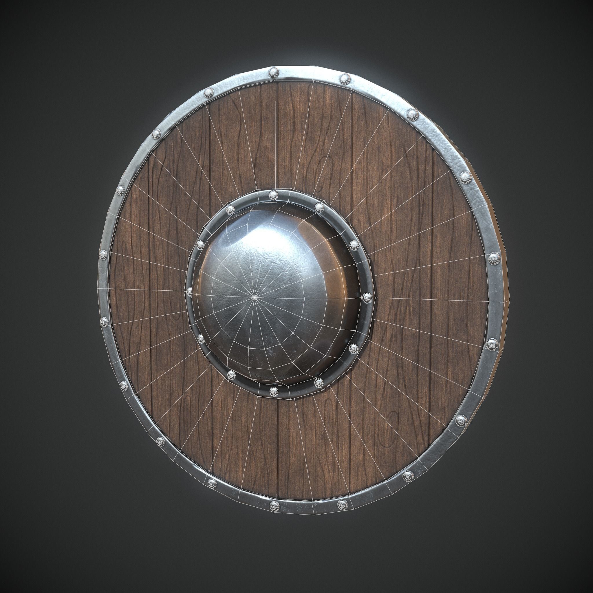 3D model Game Ready Wooden Shield VR / AR / low-poly | CGTrader