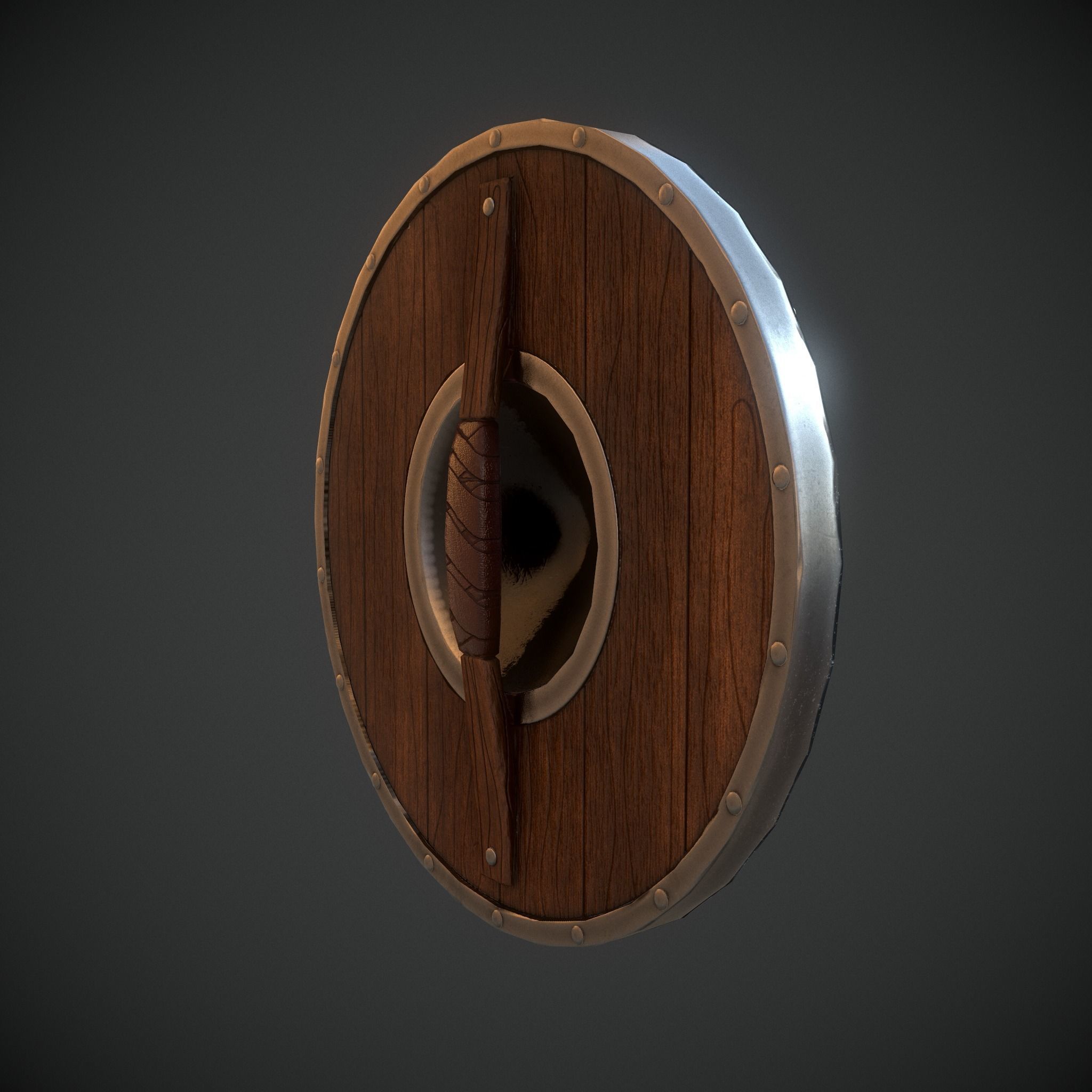 3D model Game Ready Wooden Shield VR / AR / low-poly | CGTrader