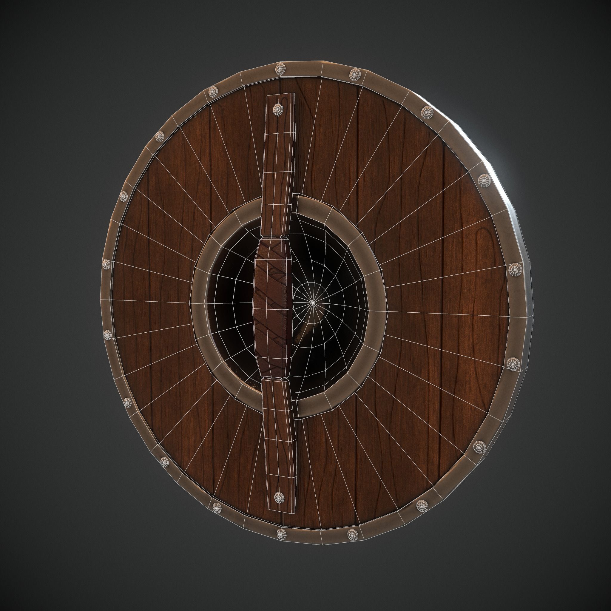 3D model Game Ready Wooden Shield VR / AR / low-poly | CGTrader