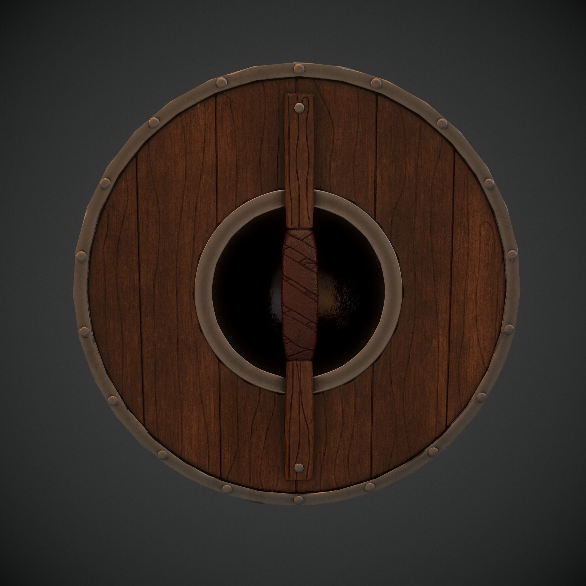 3D model Game Ready Wooden Shield VR / AR / low-poly | CGTrader