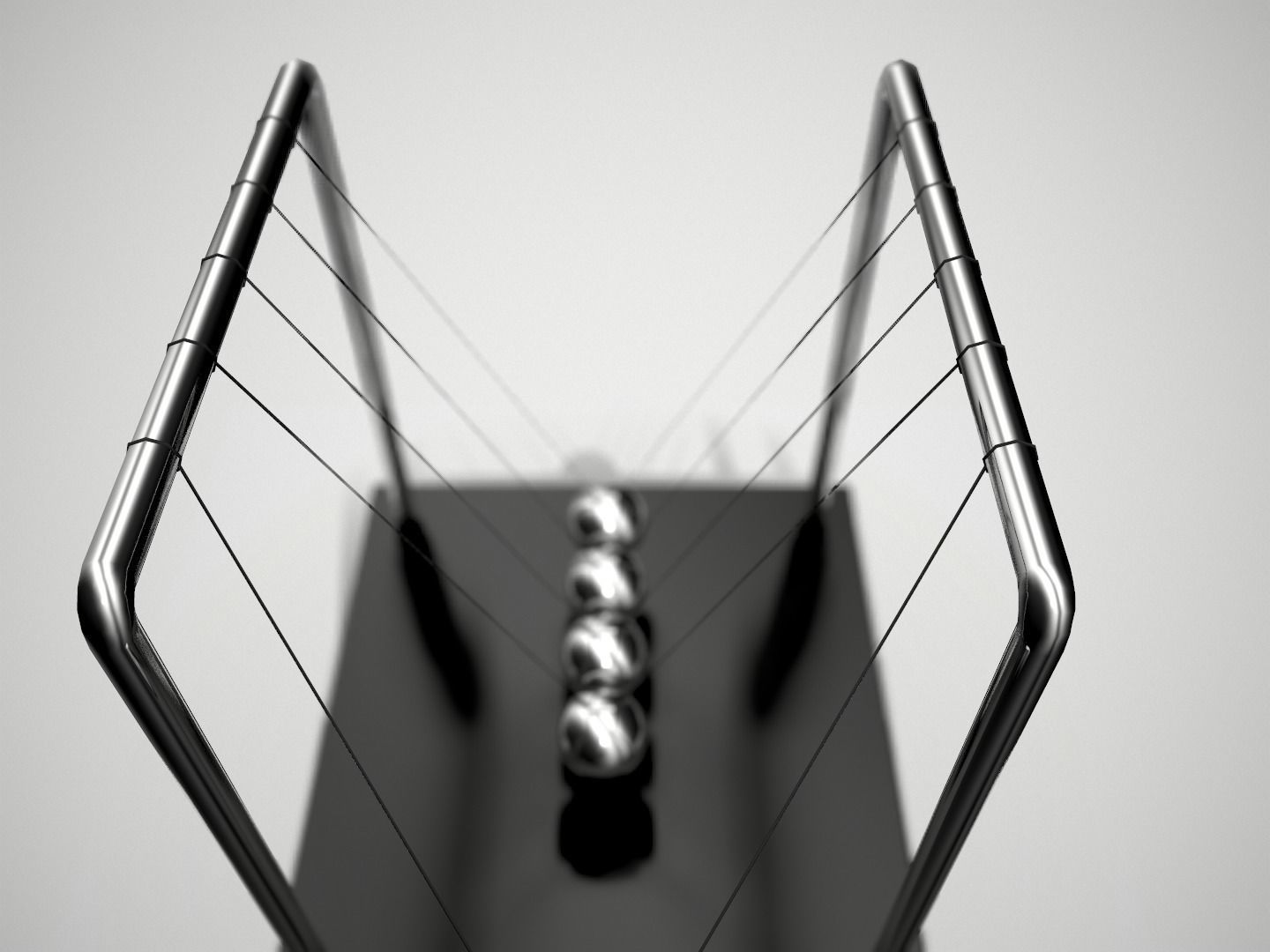 3D model Animated Newtons Cradle Science Toy VR / AR / low-poly | CGTrader