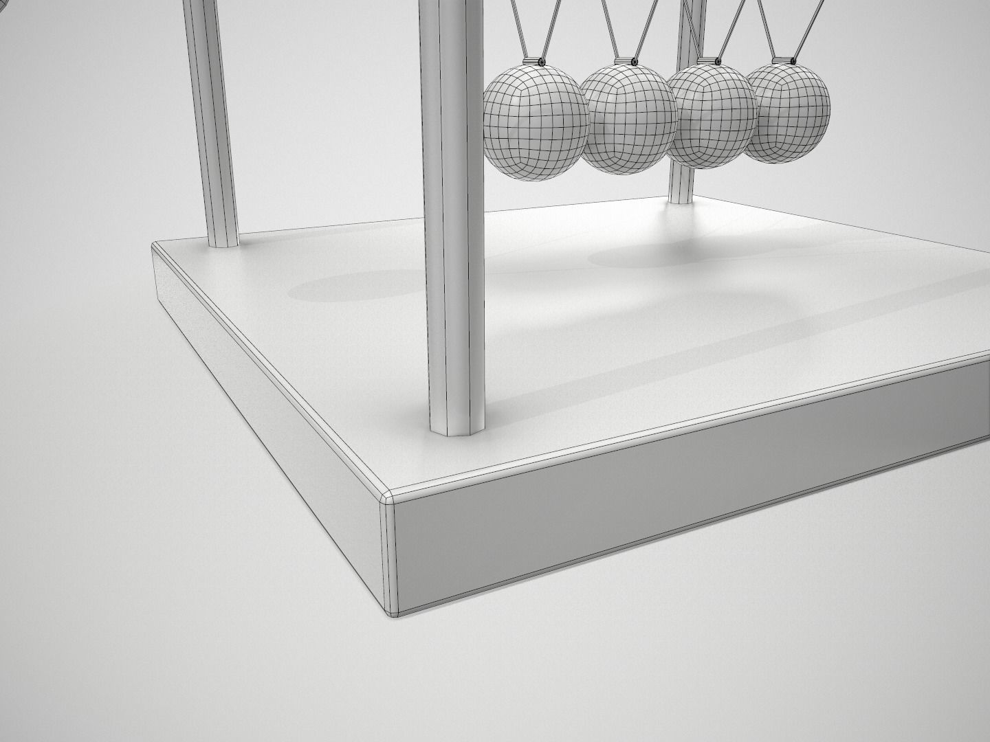 3D model Animated Newtons Cradle Science Toy VR / AR / low-poly | CGTrader