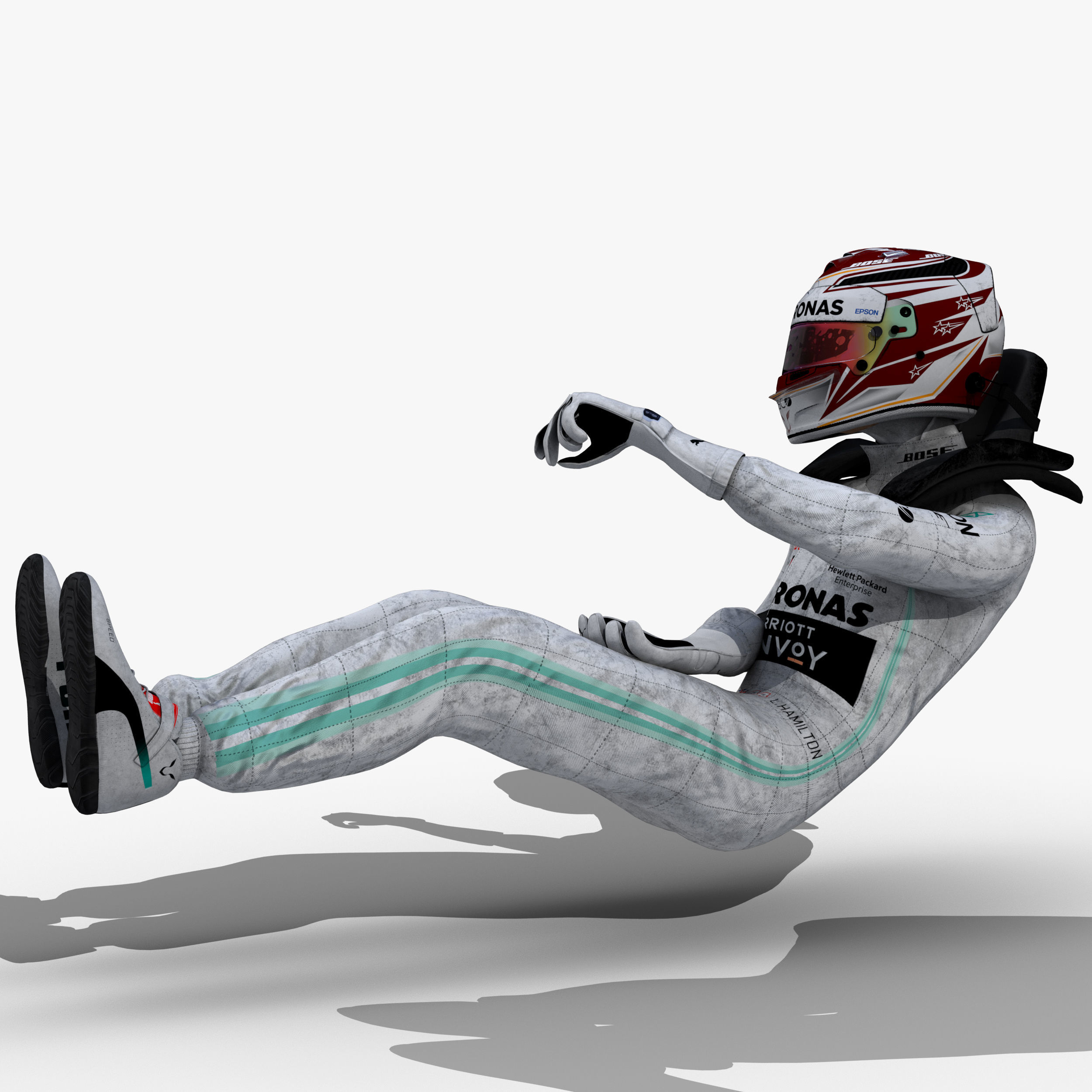 3D model Lewis Hamilton 2019 VR / AR / low-poly rigged | CGTrader