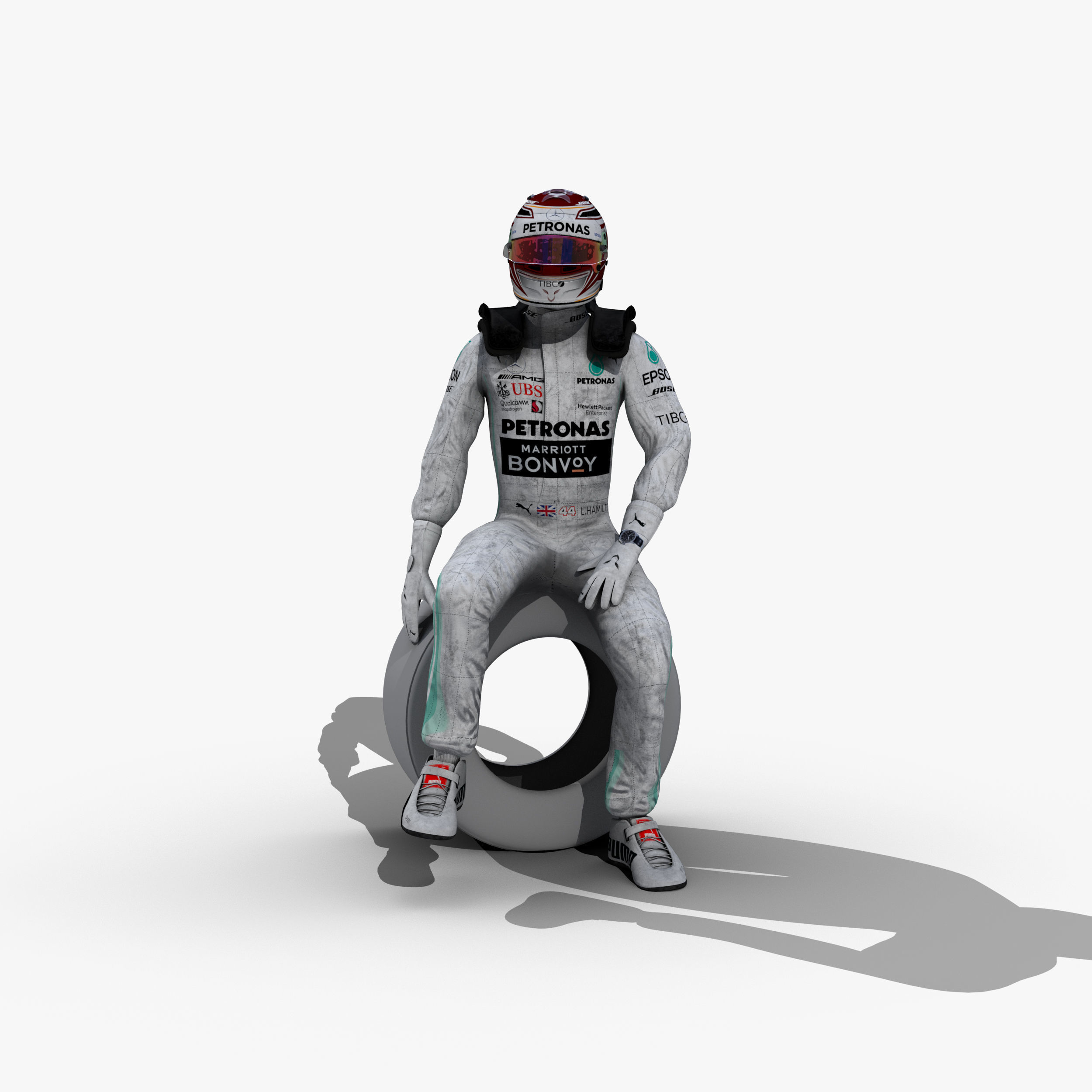 3D model Lewis Hamilton 2019 VR / AR / low-poly rigged | CGTrader