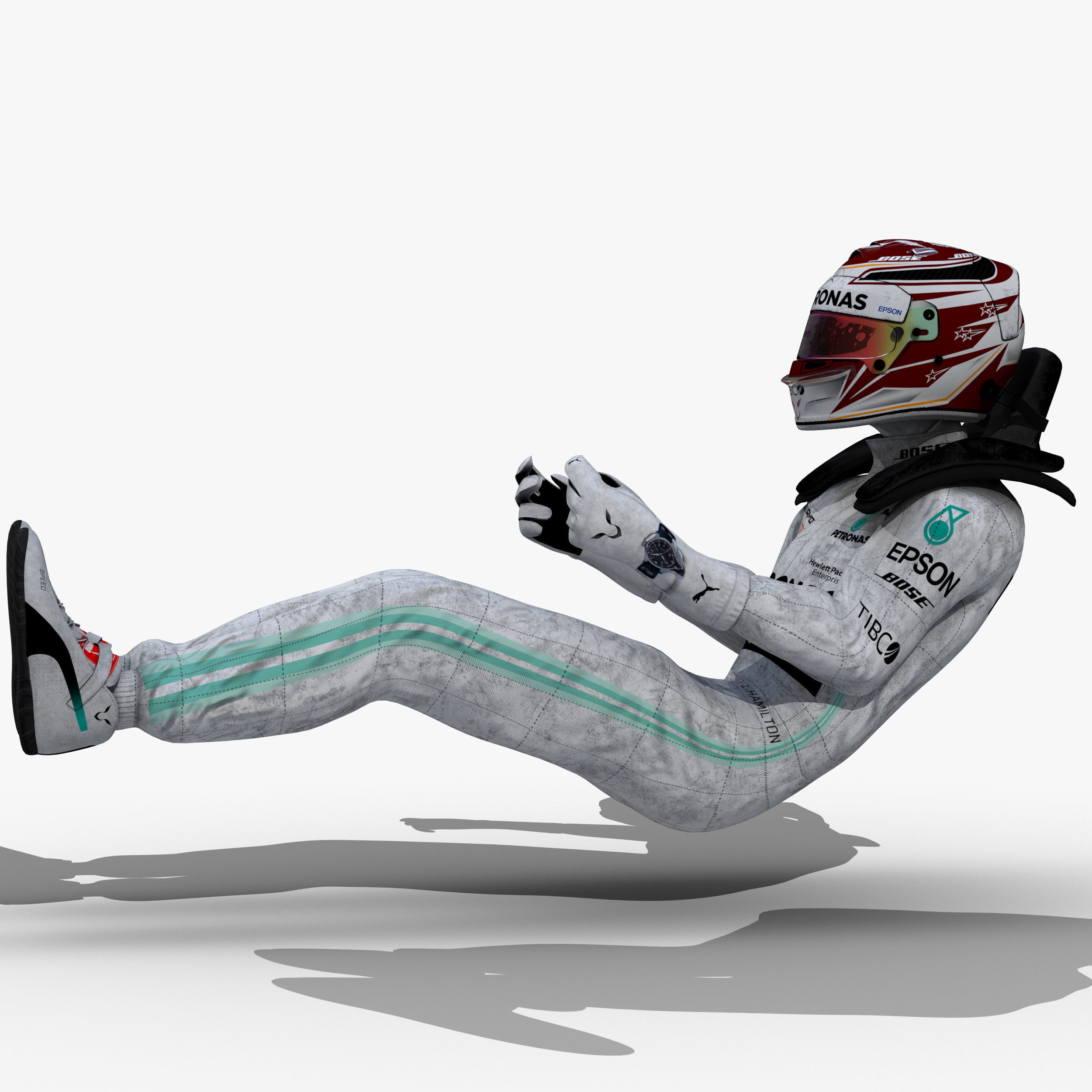 3D model Lewis Hamilton 2019 VR / AR / low-poly rigged | CGTrader