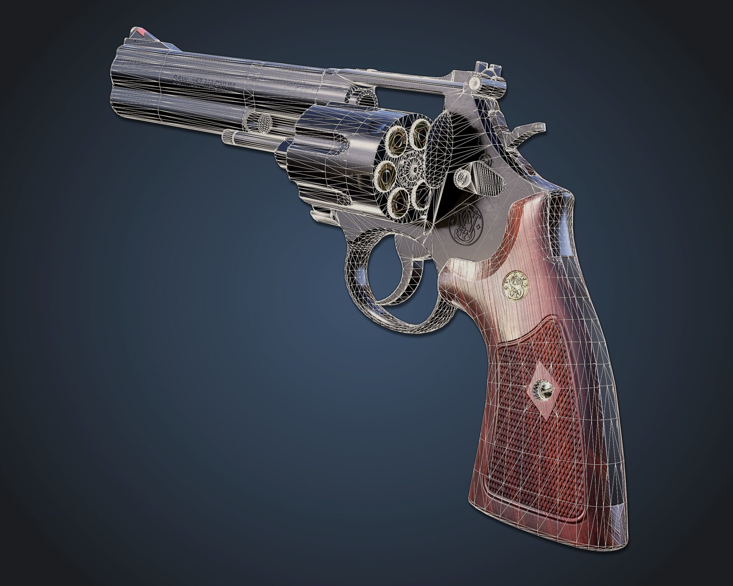 3D model Smith and wesson 586 VR / AR / low-poly | CGTrader