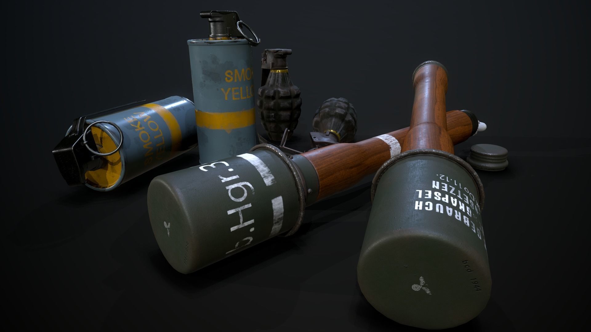 3D model Ultimate ww2 weapons pack VR / AR / low-poly | CGTrader