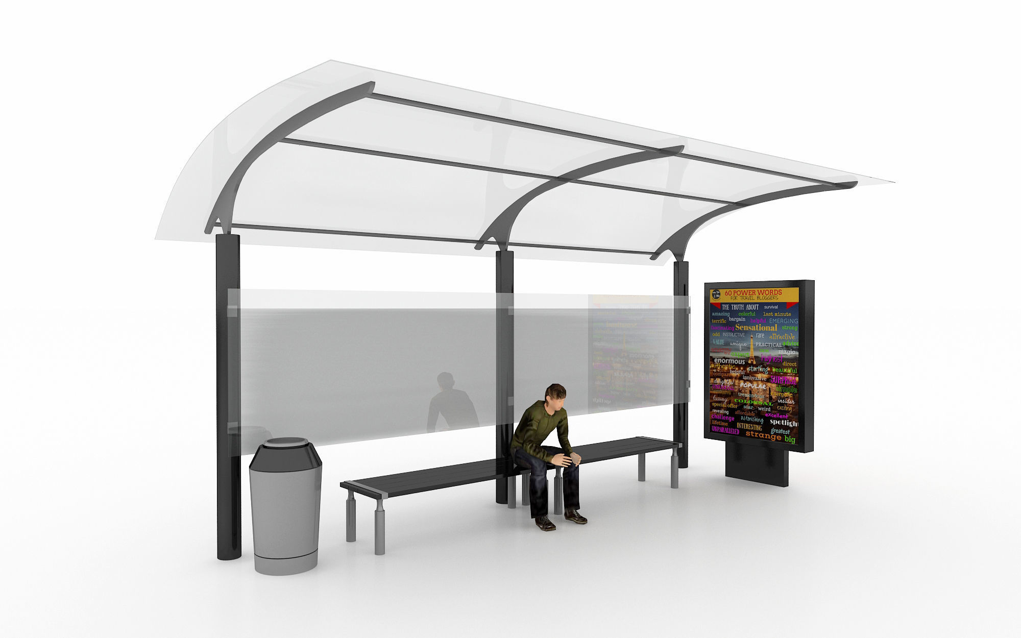 BUS STATIONS MODELS-1 5 MODELS 3D model | CGTrader