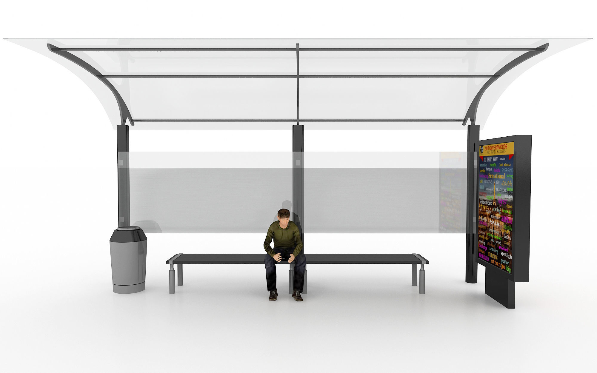 BUS STATIONS MODELS-1 5 MODELS 3D model | CGTrader