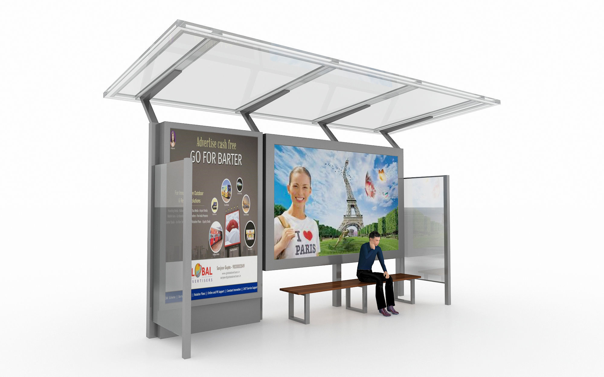 BUS STATIONS MODELS-1 5 MODELS 3D model | CGTrader