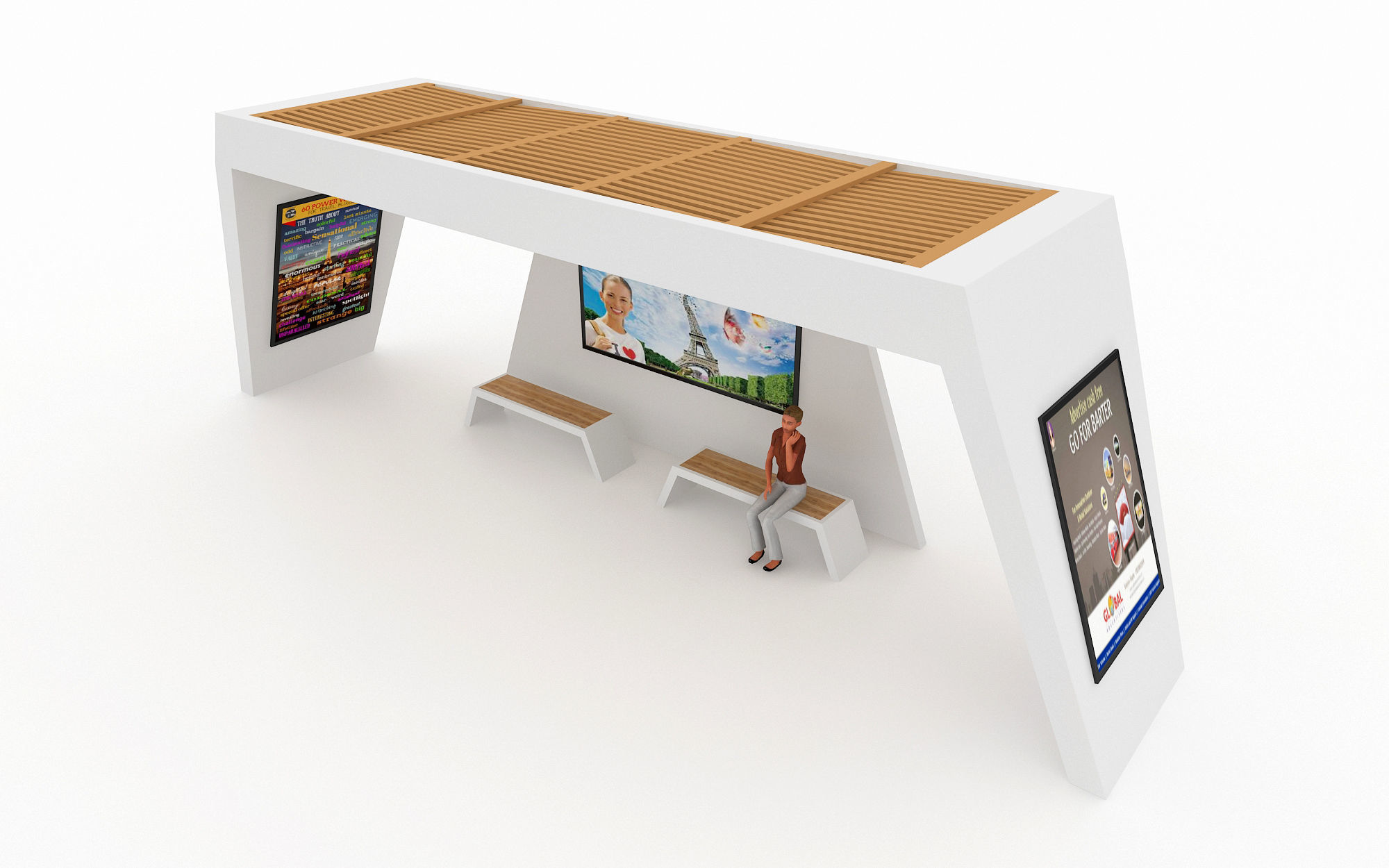 BUS STATIONS MODELS-2 5 MODELS 3D model | CGTrader