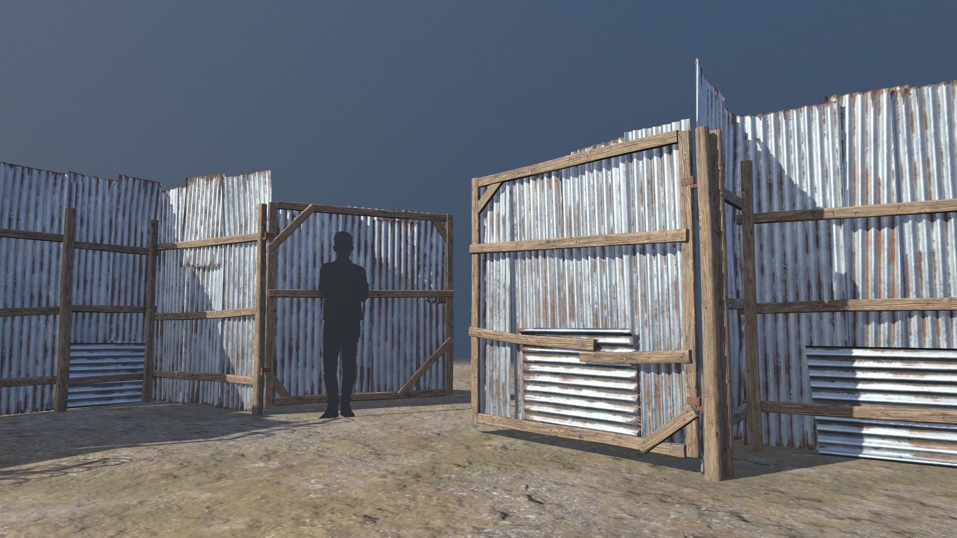 3D model Post Apocalyptic Fence PBR VR / AR / low-poly | CGTrader
