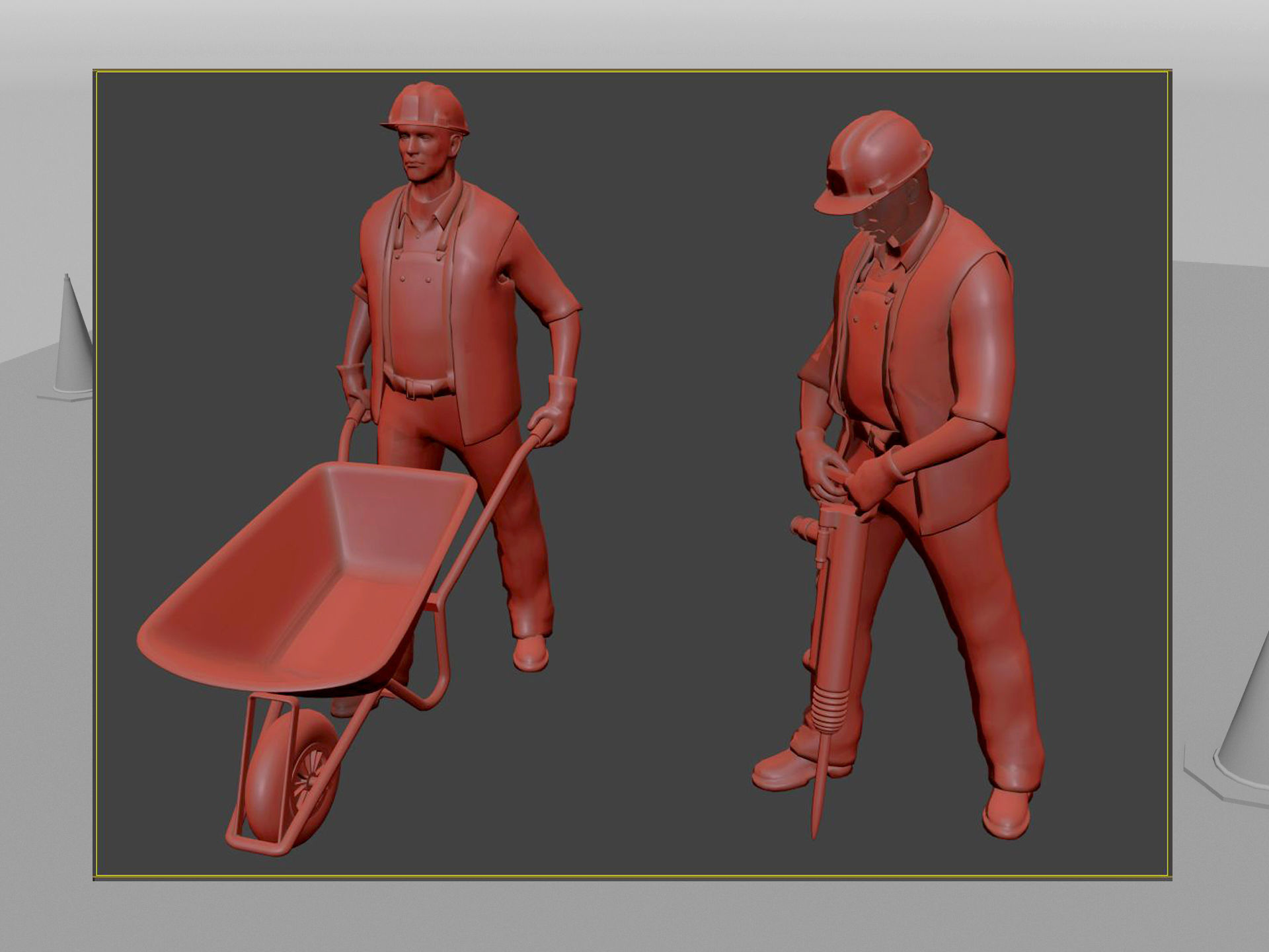 Workers 2 Figures 3D model | CGTrader