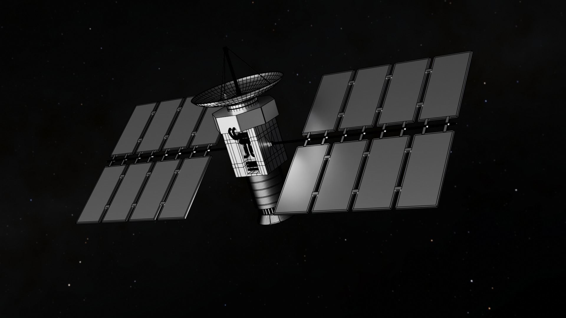 Satellite nasa in space 3D model | CGTrader