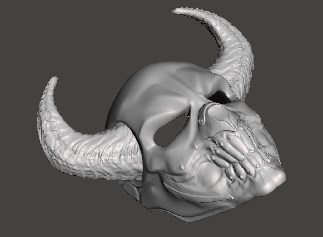 Demon mask 3D model 3D printable | CGTrader