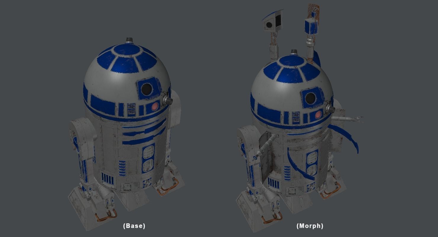 R2D2 Robot 3D model animated rigged | CGTrader