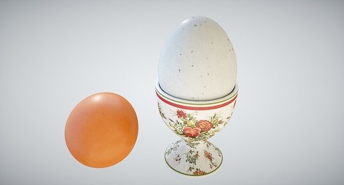 3D model Eggs in Cup VR / AR / low-poly | CGTrader