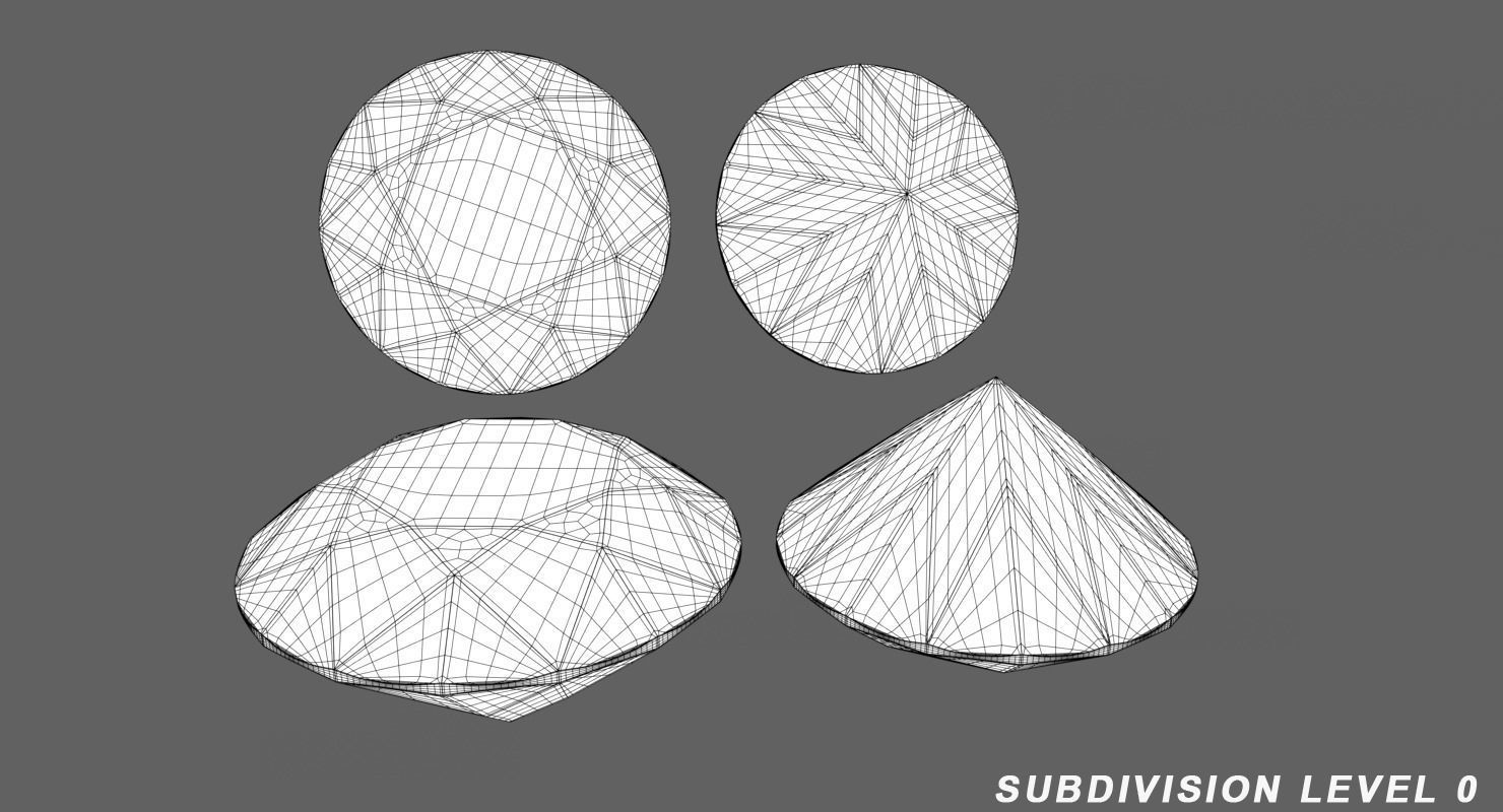 3D model Gold Rings Pack with Diamond VR / AR / low-poly | CGTrader