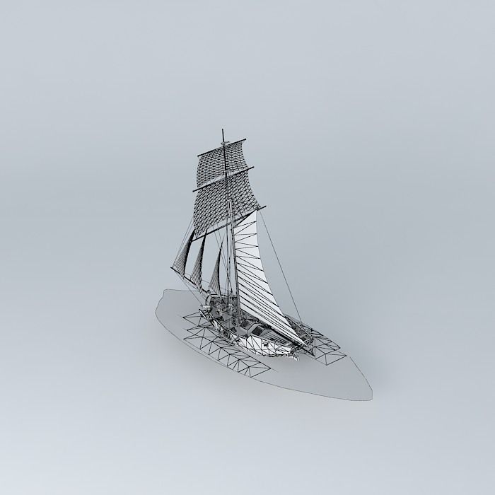 Low Poly Sloop 3D model | CGTrader