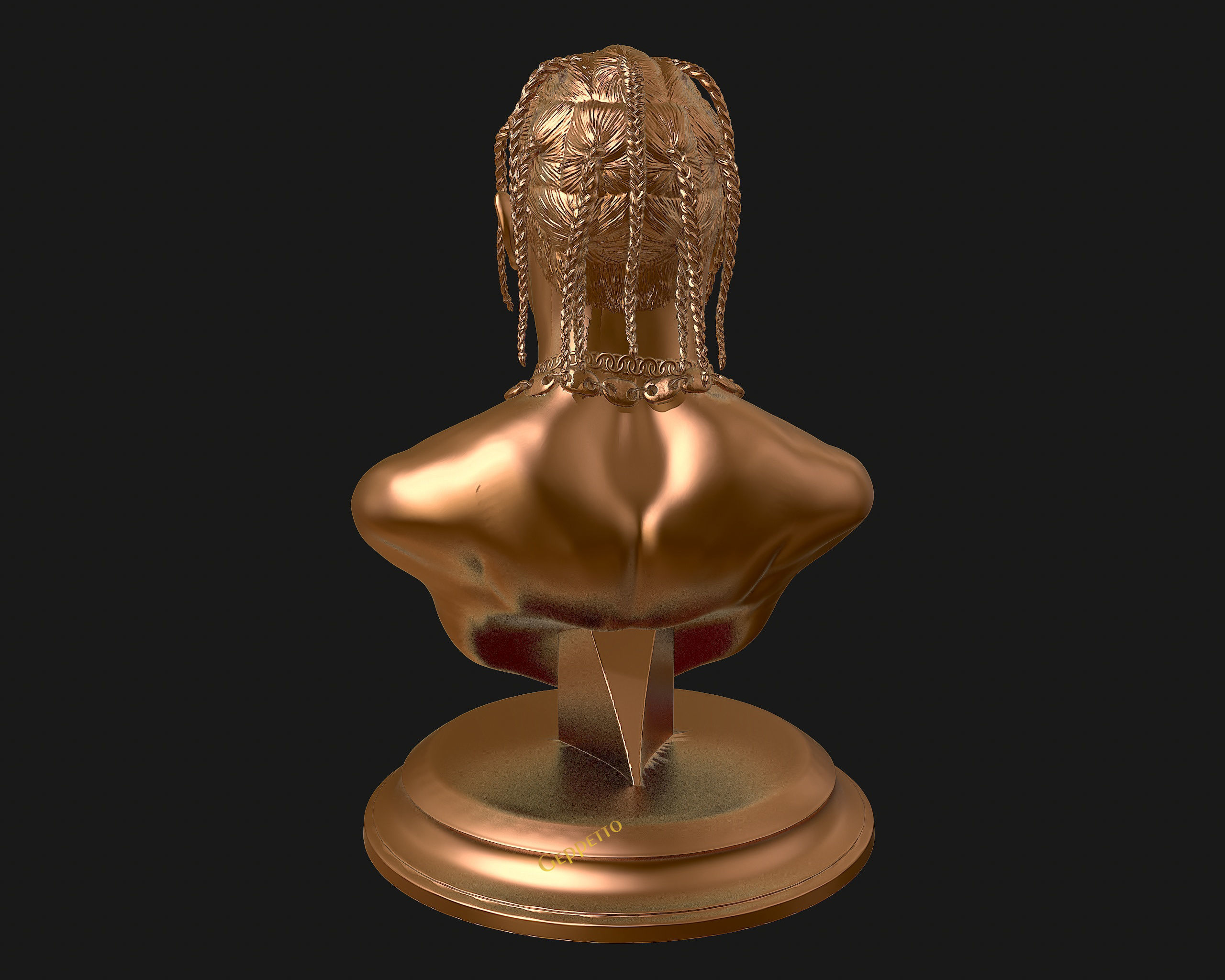 Travis Scott 3D sculpture ready to 3D print 3D model 3D printable ...