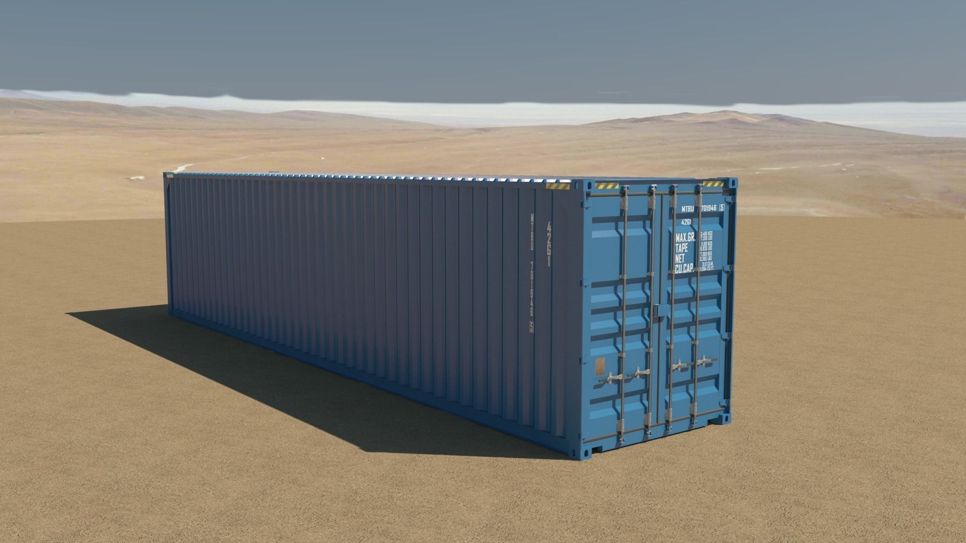 40ft Container 3D Model rigged OBJ 3DS FBX C4D - CGTrader.com