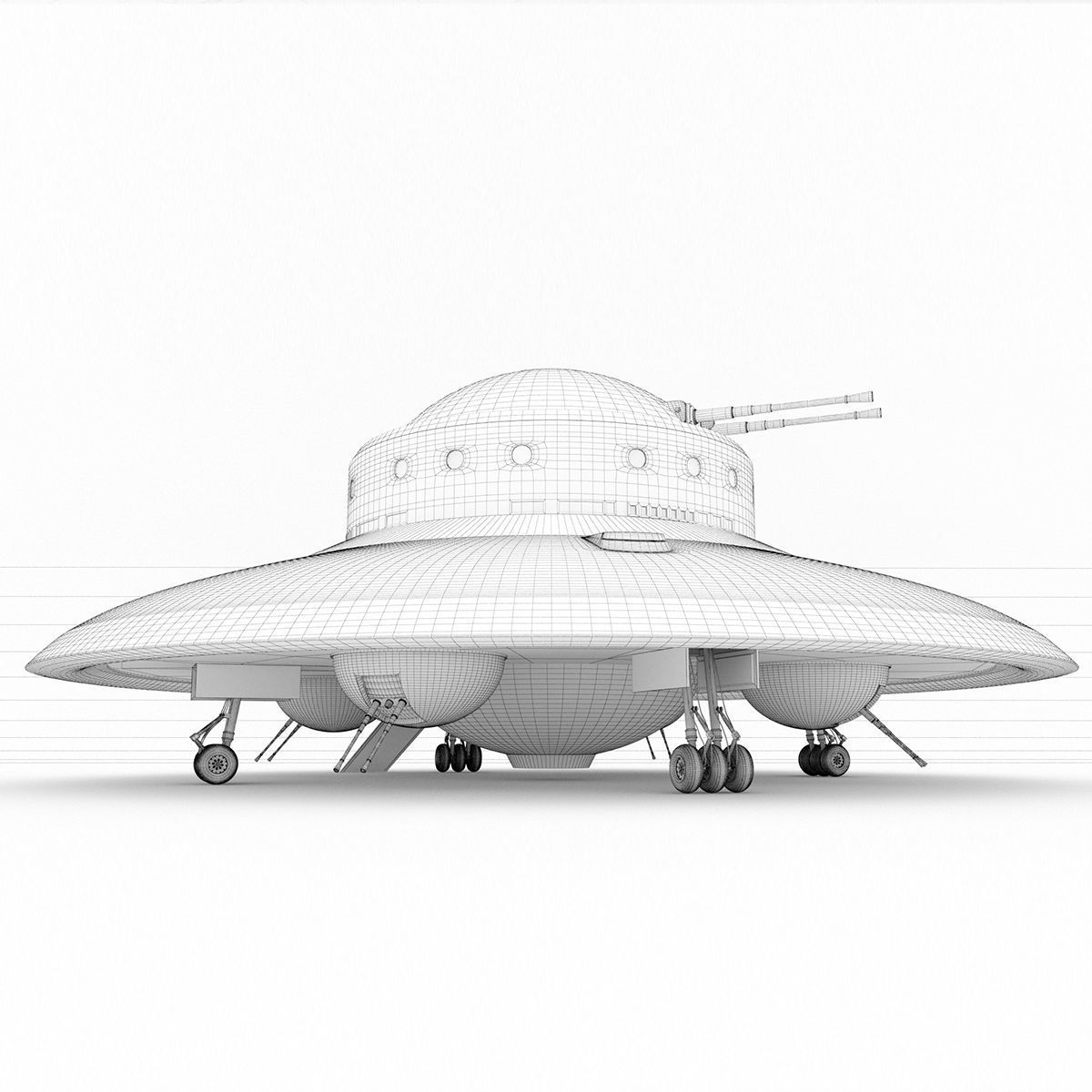 Nazi UFO Haunebu 2 3D model | CGTrader