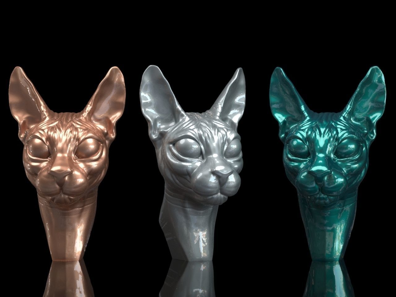 Cat sphynx 3D model 3D printable | CGTrader