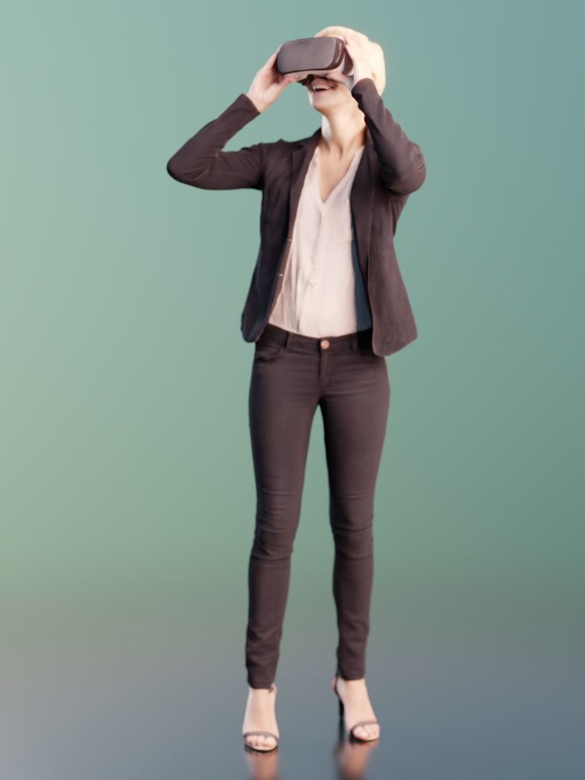 3D model Ina 10022 - Standing Business VR Girl VR / AR / low-poly ...