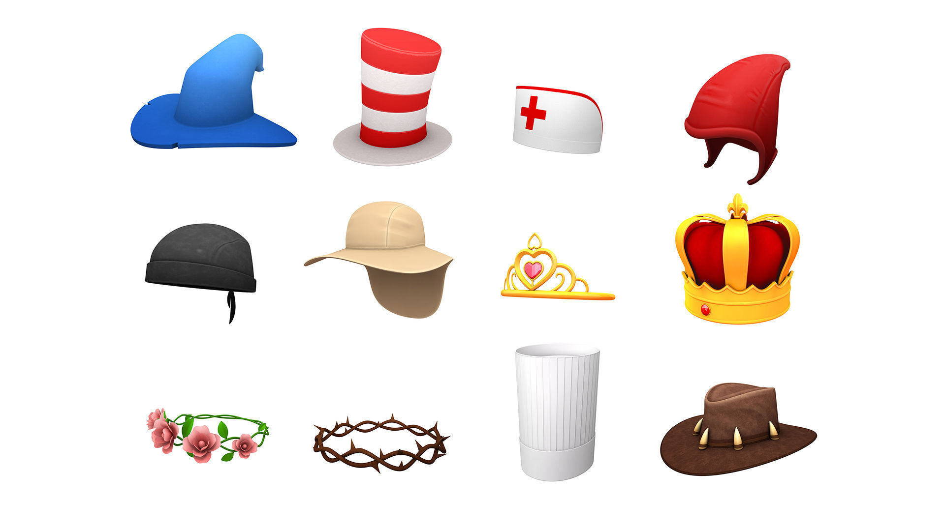 Hats Pack 6 3D model | CGTrader
