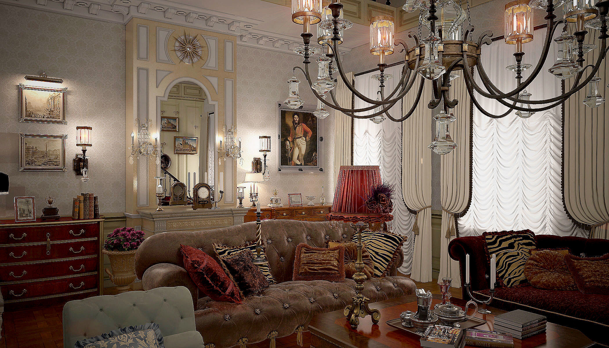 Classic Liveroom Veneciano Provasi 3D model | CGTrader