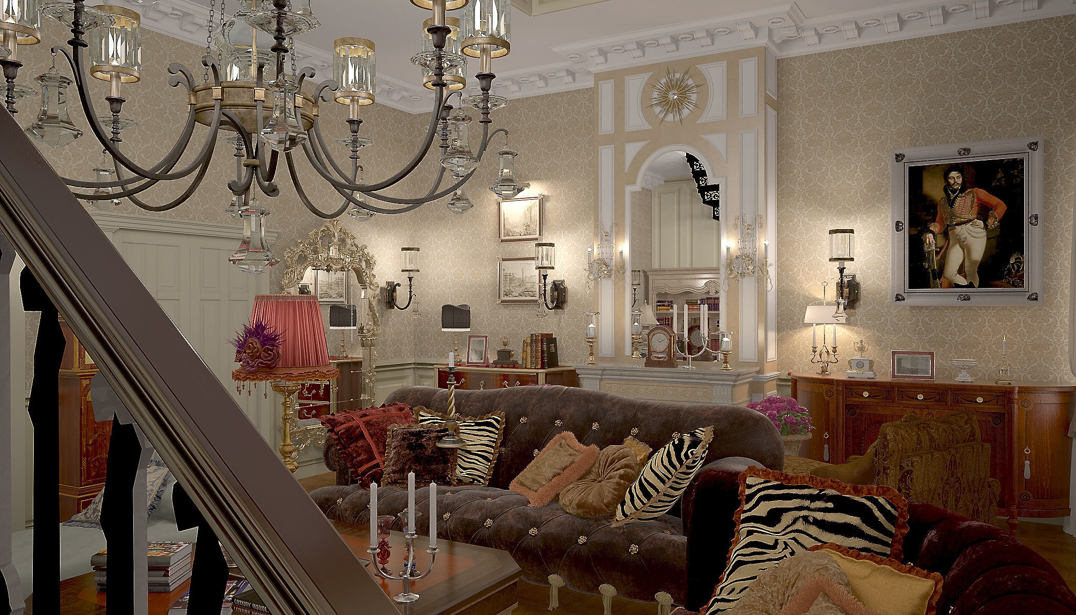 Classic Liveroom Veneciano Provasi 3D model | CGTrader