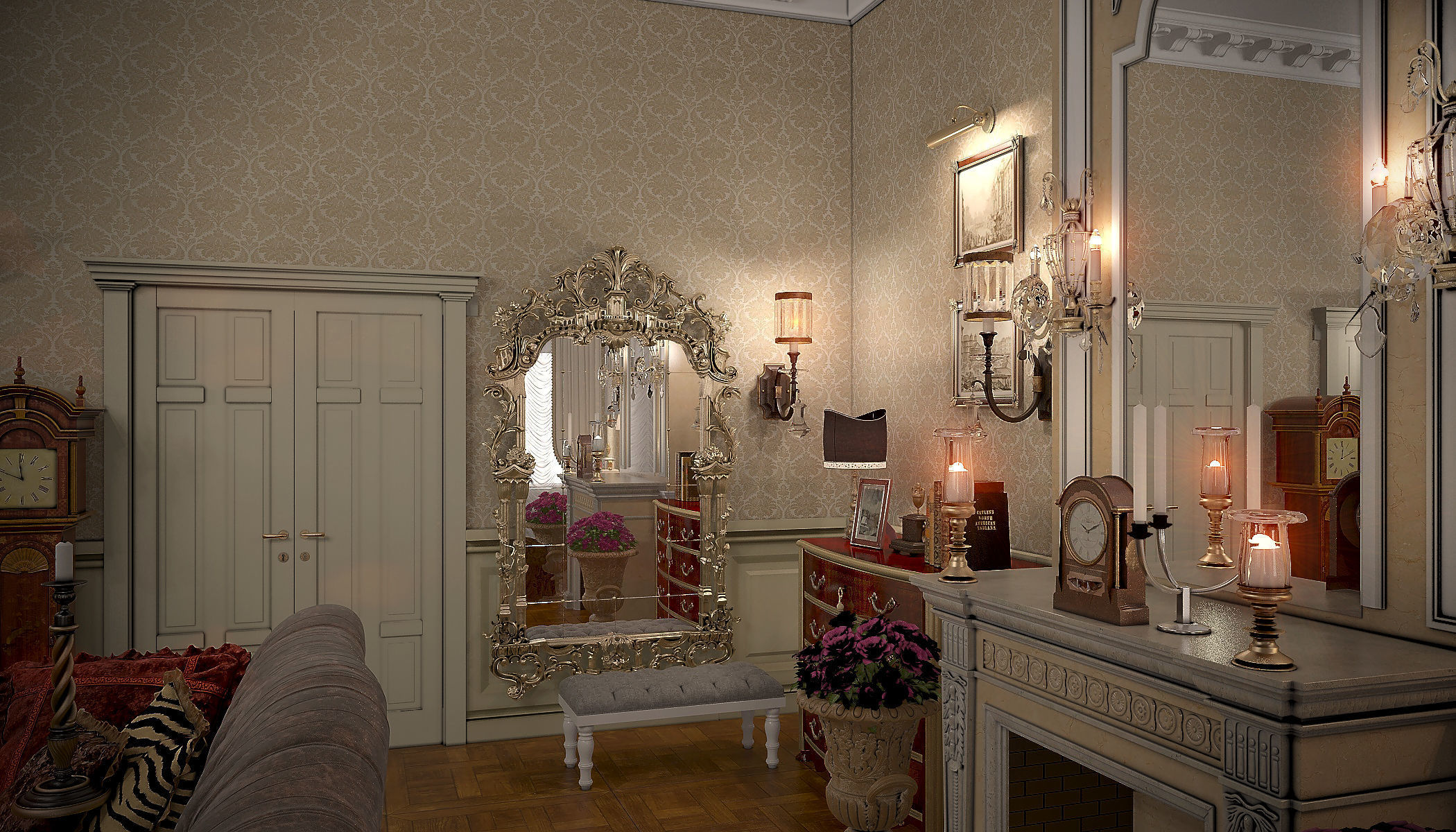 Classic Liveroom Veneciano Provasi 3D model | CGTrader
