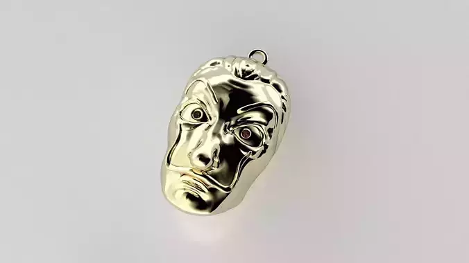 Dali mask pendant 3d 3D model 3D printable | CGTrader