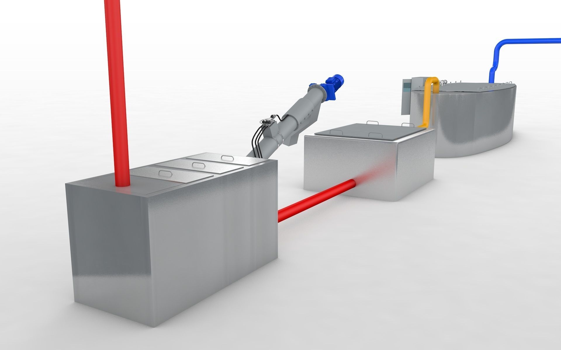 Waste Water System 3D model | CGTrader