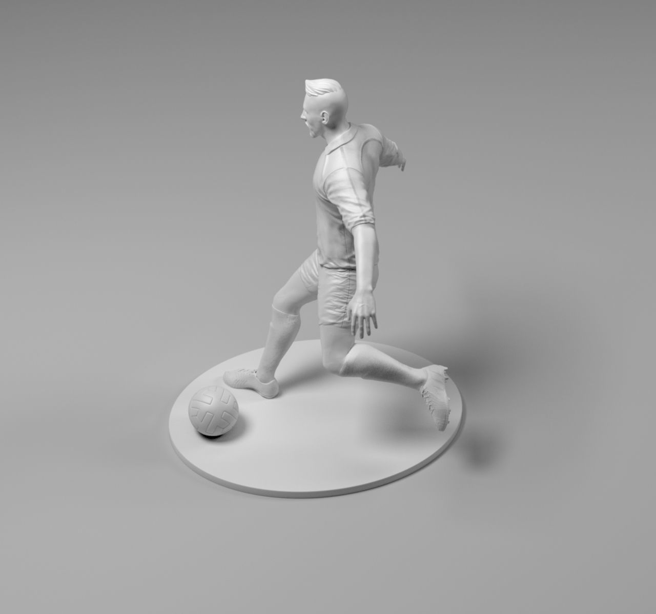 Footballer 03 Footstrike 07 Stl 3D model 3D printable | CGTrader