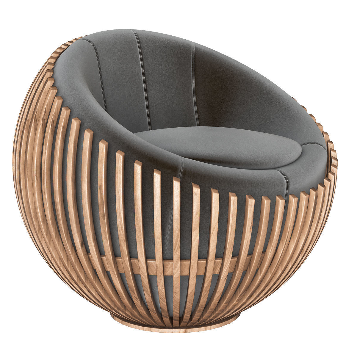Attractive round chair on low revolving base 3d model 3D model | CGTrader