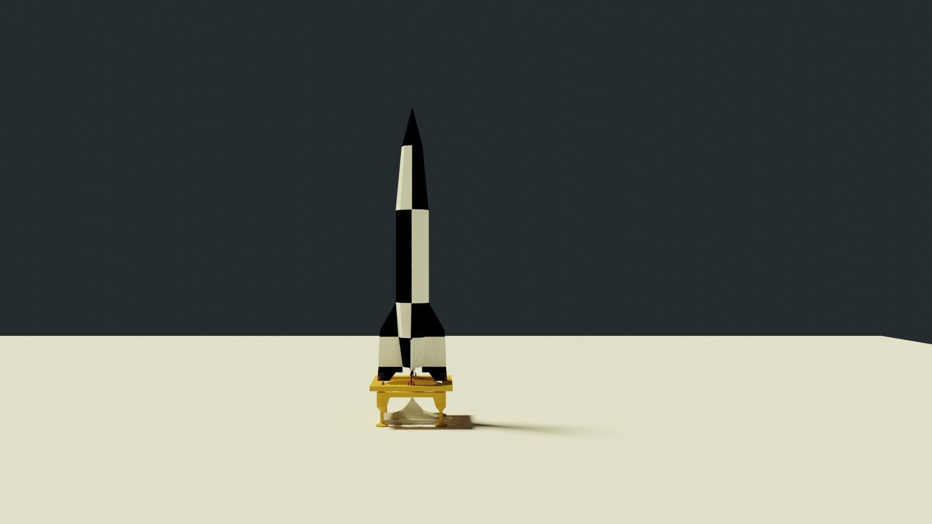 3D model V2 Rocket VR / AR / low-poly | CGTrader
