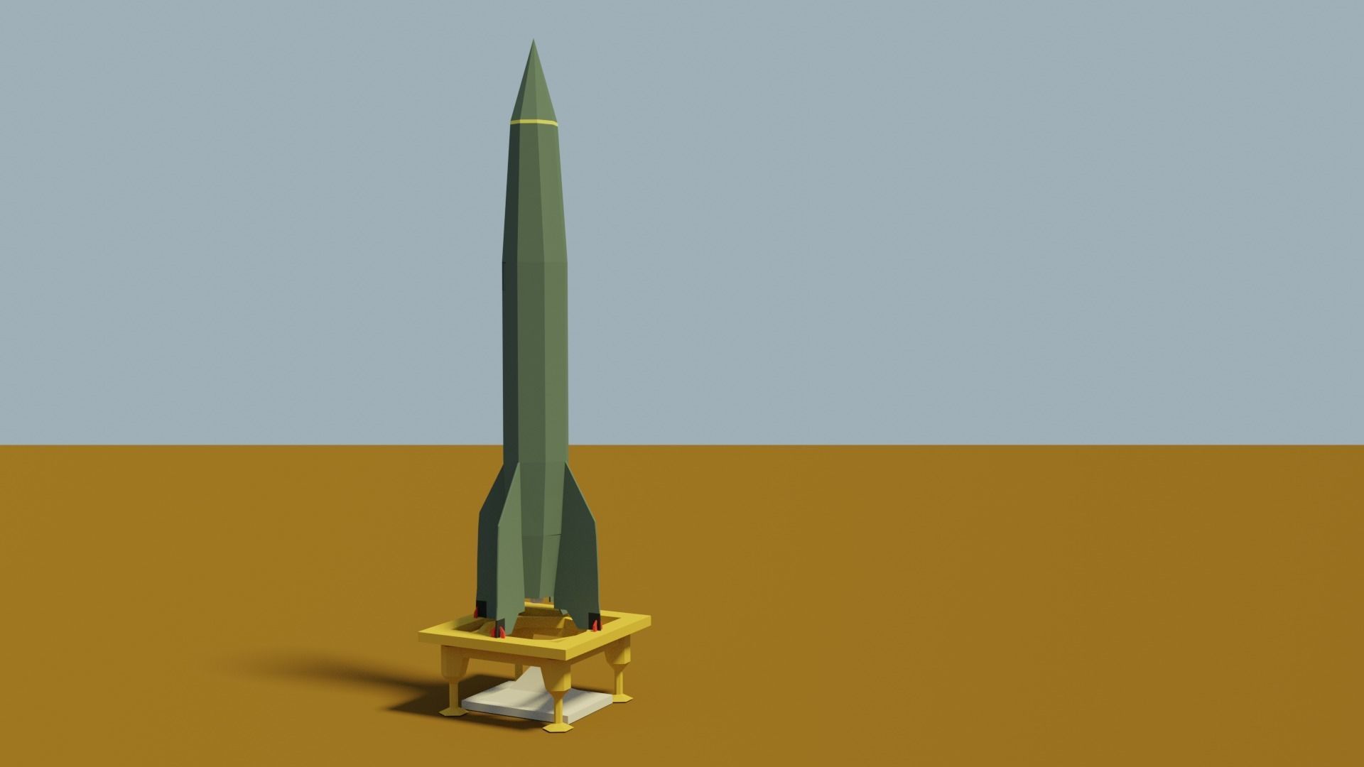 3D model V2 Rocket VR / AR / low-poly | CGTrader