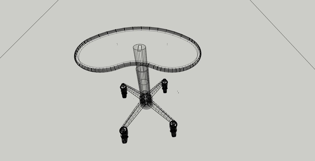 Kidney bean shaped Laptop Table 3D model | CGTrader