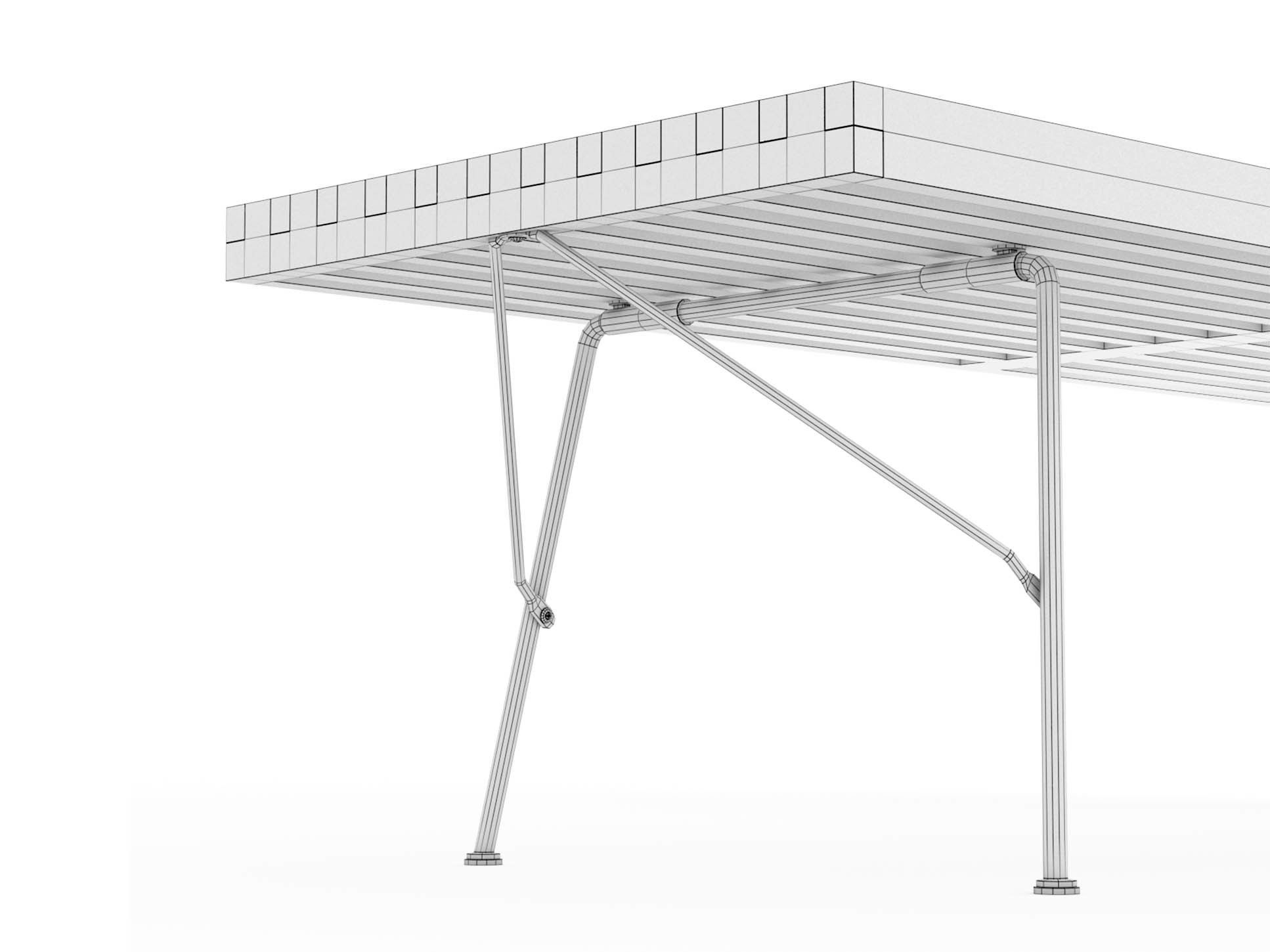 Nelson Platform Bench 3D model | CGTrader