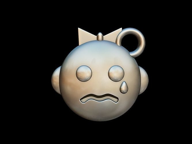 Crying pendant with sad face 3D model 3D printable | CGTrader