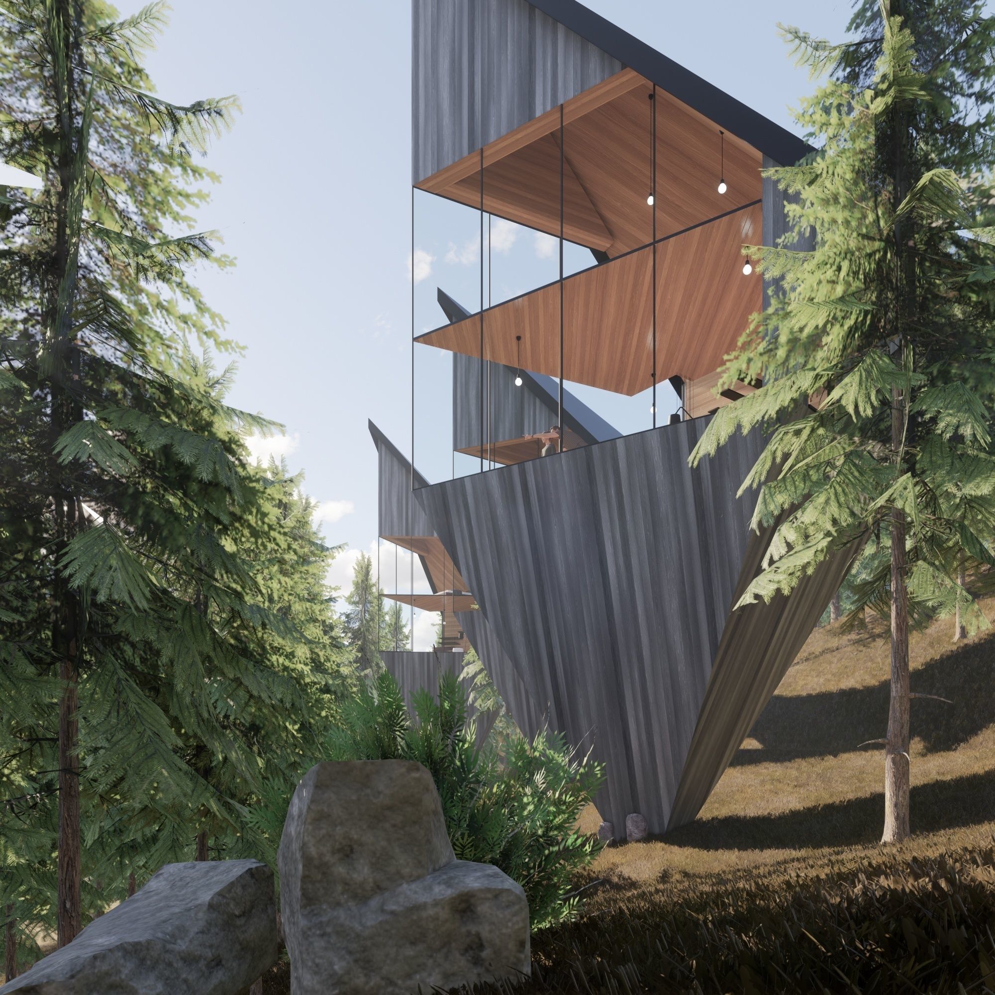 3D model Modern Tree House VR / AR / low-poly | CGTrader