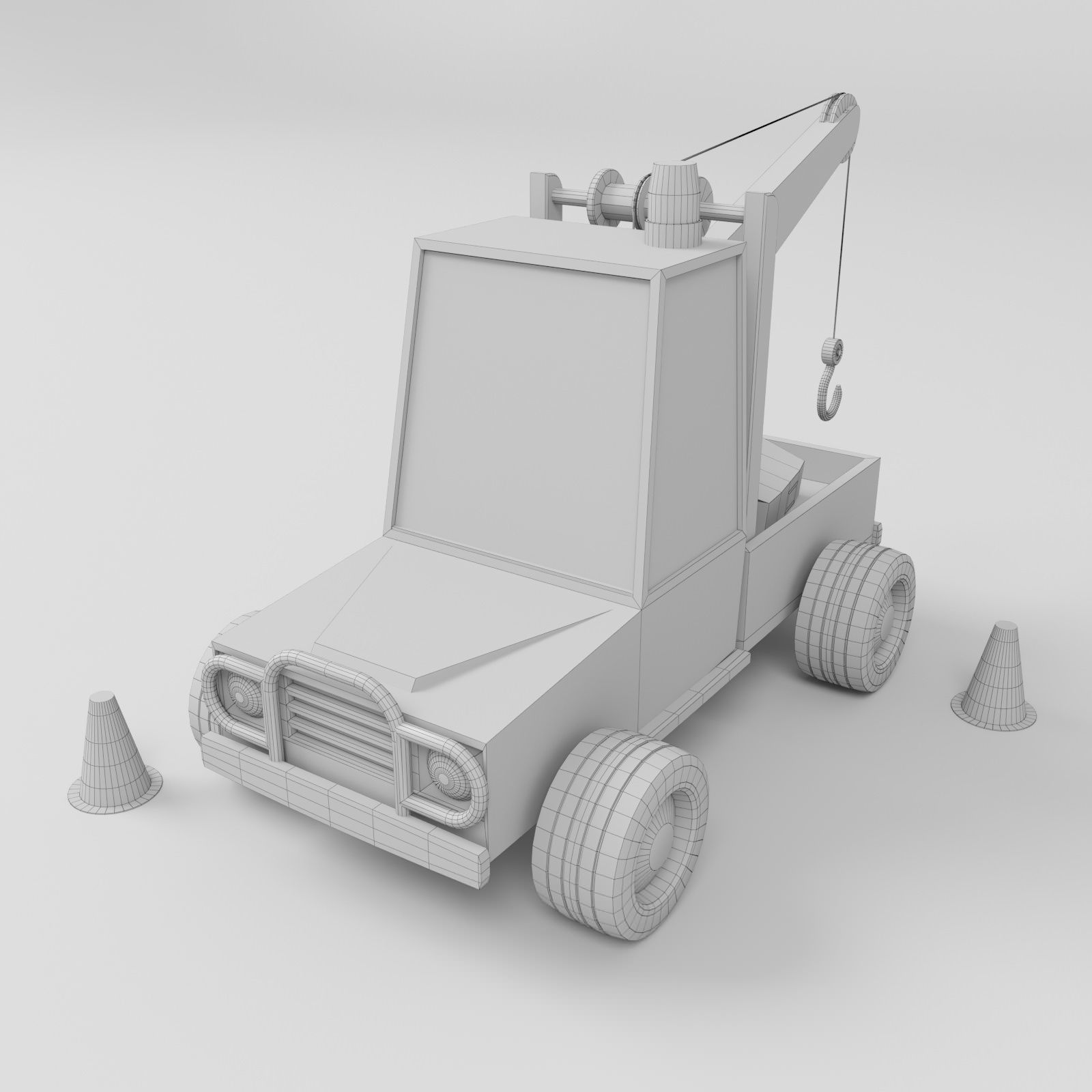 3D model Truck crane LowPoly VR / AR / low-poly | CGTrader
