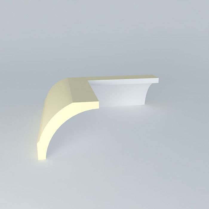Ceiling inwards corner molding free 3D model | CGTrader