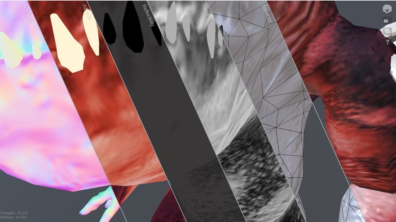 Mirken Fire Spitter free VR / AR / low-poly 3D model animated rigged ...