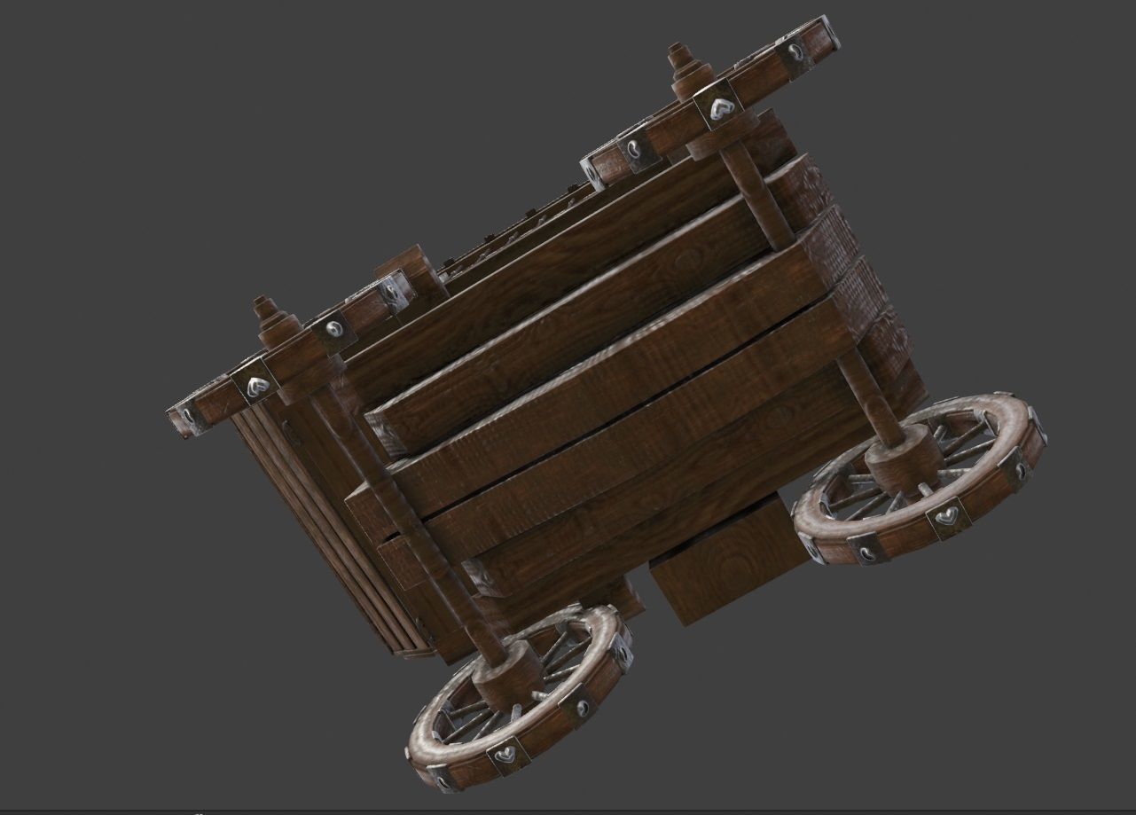 3D model medieval prisoner transport cart VR / AR / low-poly | CGTrader